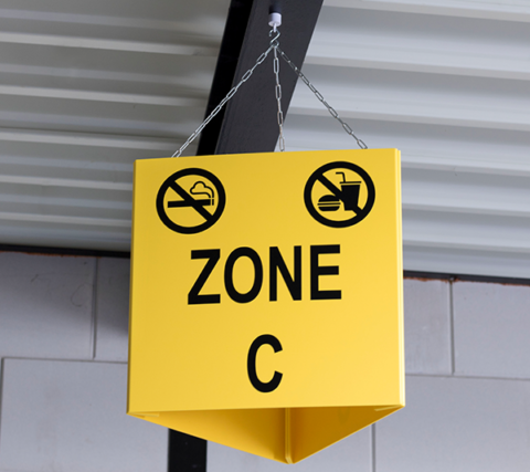 Warehouse bulk storage locations signs | ONE2ID