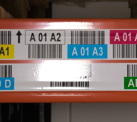 Warehouse rack labels custom made | ONE2ID