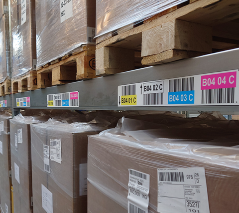 Warehouse rack labels custom made | ONE2ID