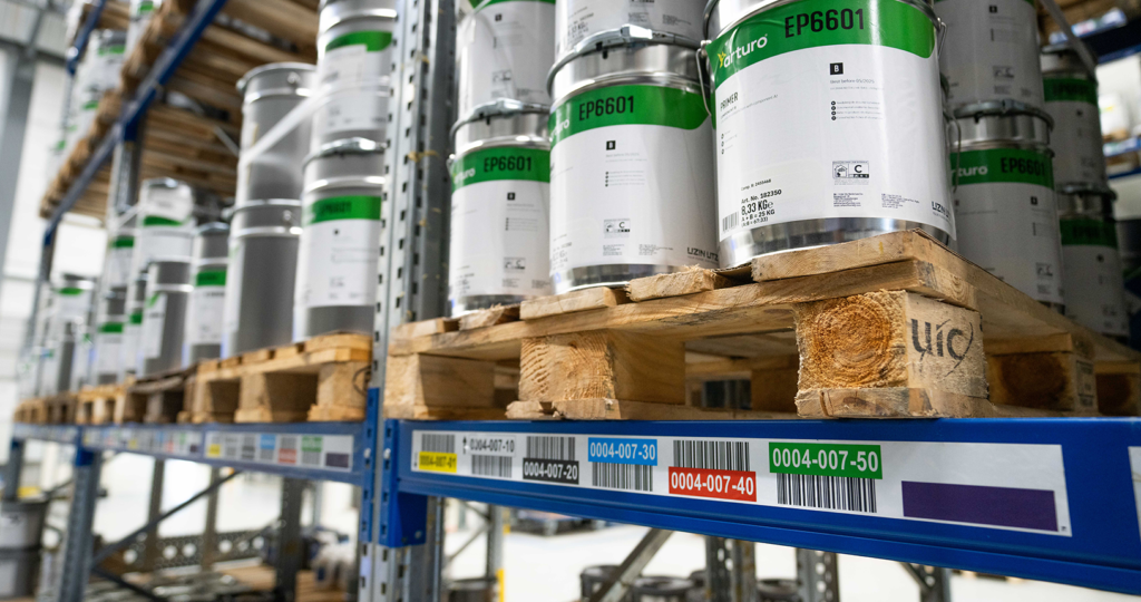 Warehouse labels in use | ONE2ID