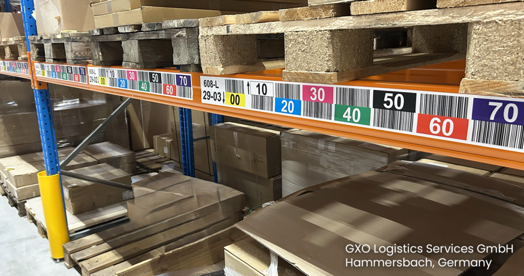 Warehouse rack labels custom made | ONE2ID