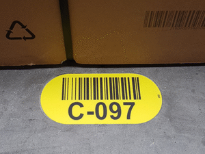 Warehouse rack labels custom made | ONE2ID