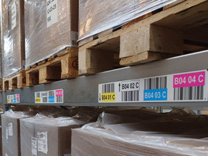 Warehouse rack labels custom made | ONE2ID